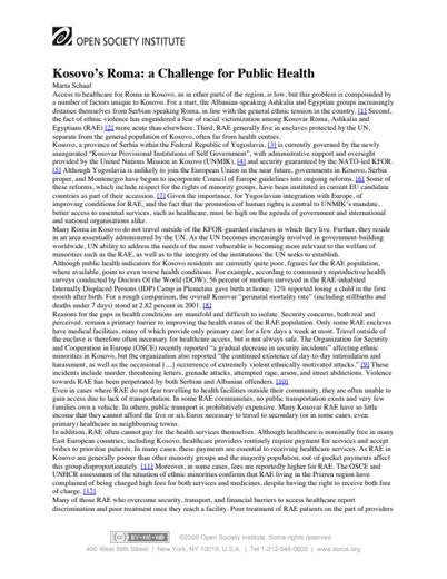 Kosovo's Roma: a Challenge for Public Health - Open Society Foundations